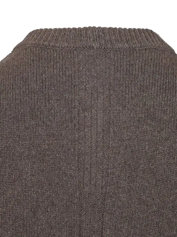 Rick Owens Cashmere And Wool Blend Crew Neck Sweater - Cream