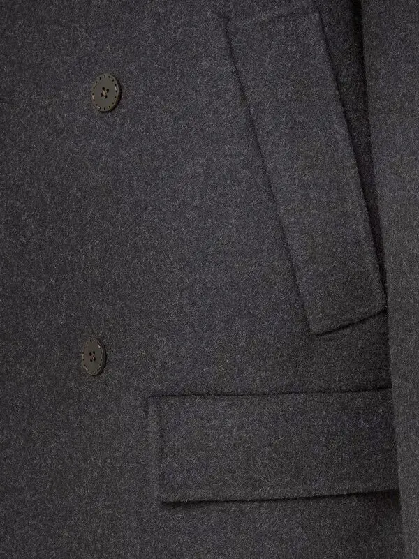 Fendi Double-breasted Wool Felt Peacoat - Multicolor