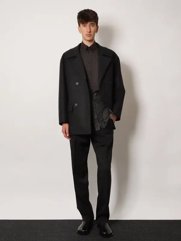 Fendi Double-breasted Wool Felt Peacoat - Multicolor