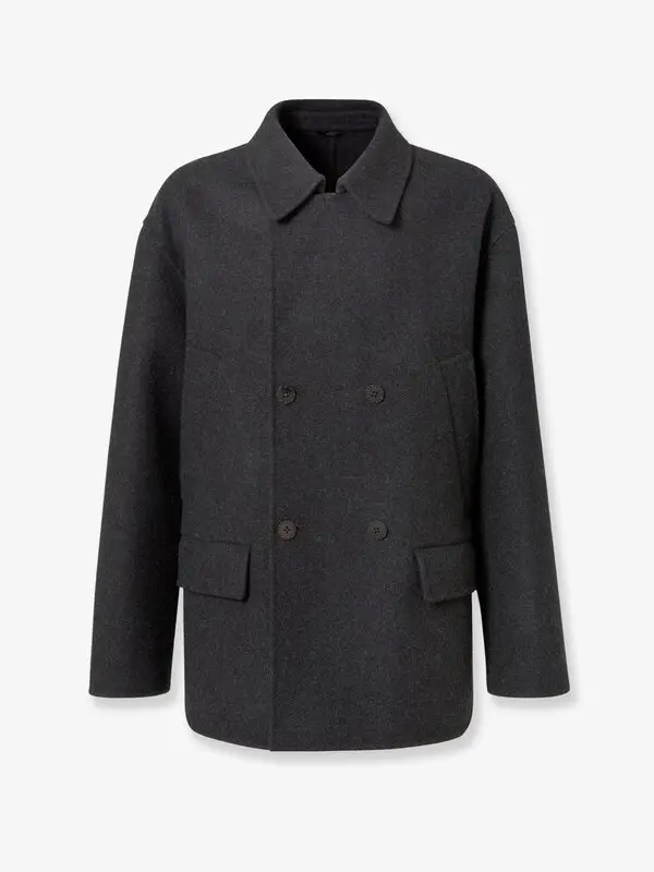 Fendi Double-breasted Wool Felt Peacoat - Multicolor