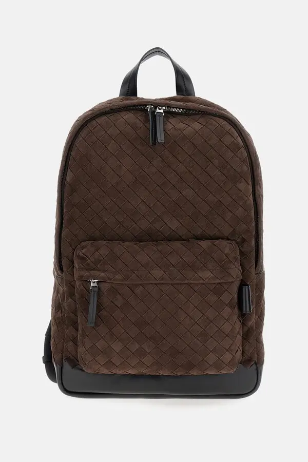 Bottega Veneta Intrecciato Suede Backpack - Multicolor