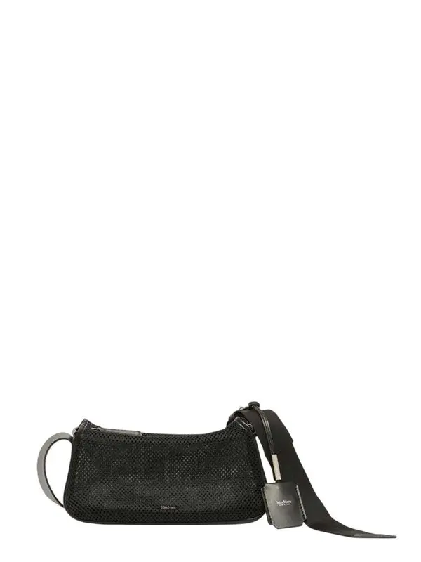 Max Mara Micro Handbag In Technical Mesh - Black