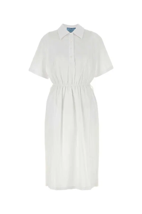 Prada Poplin Shirt Dress - White