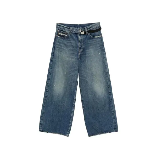 Sacai Wide-leg Denim Jeans - Blue