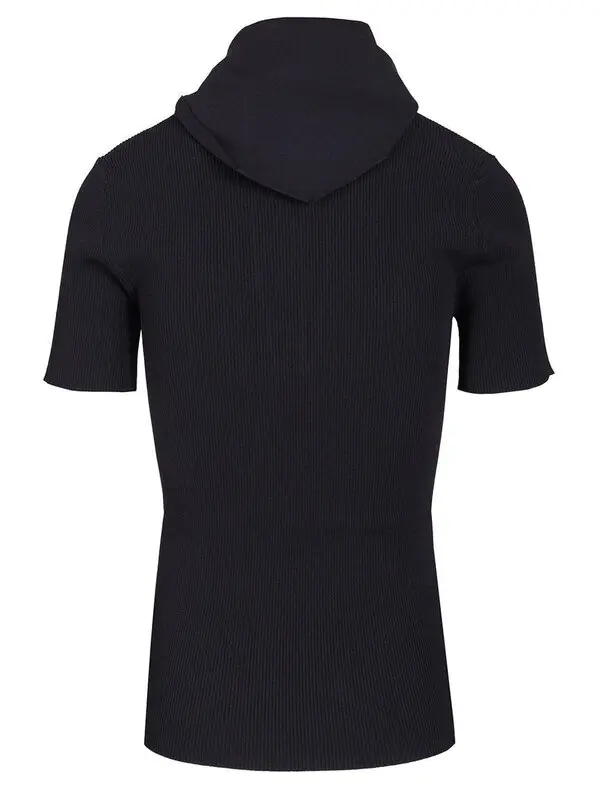 Max Mara Viscose Crepe Scarf Sweater - Blue