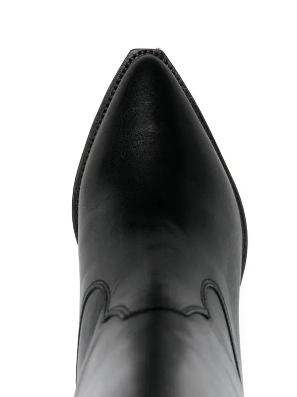 Isabel Marant Étoile Duerto Leather Cowboy Boots - Black