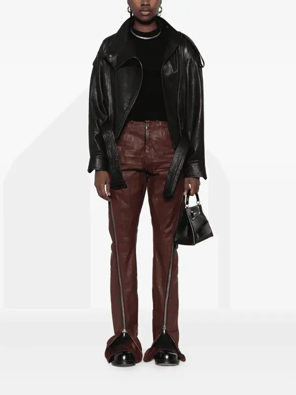Rick Owens Bolan Banana Jeans With Side Zip - Brown