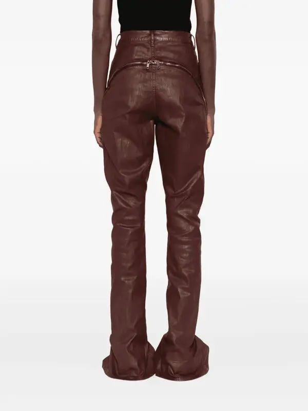 Rick Owens Bolan Banana Jeans With Side Zip - Brown