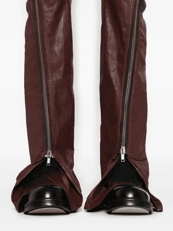Rick Owens Bolan Banana Jeans With Side Zip - Brown