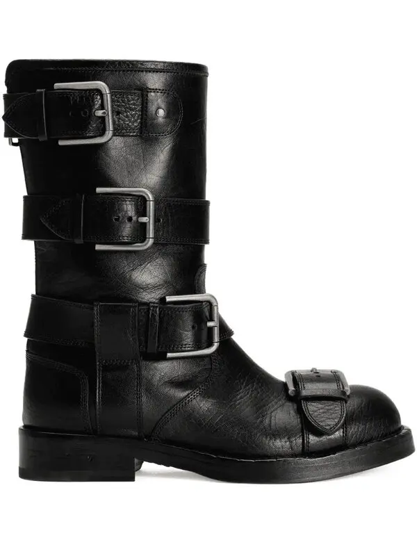 Dolce & Gabbana Buckled Boots - Black