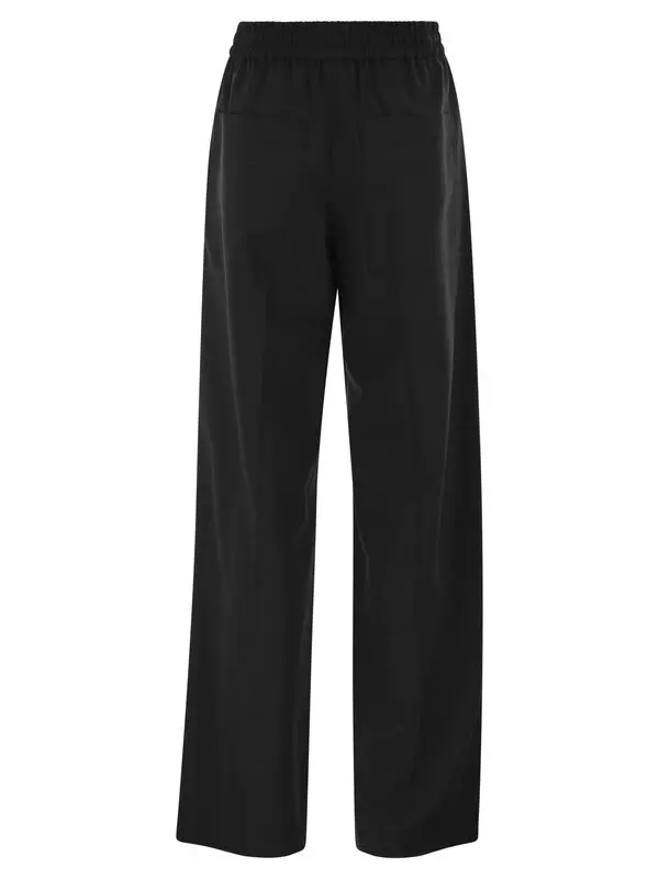 Brunello Cucinelli Stretch Virgin Wool Fluid Trousers