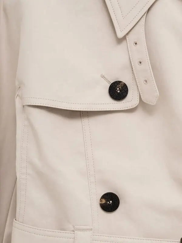 Jacquemus Double-breasted Trench Coat With Belt - White