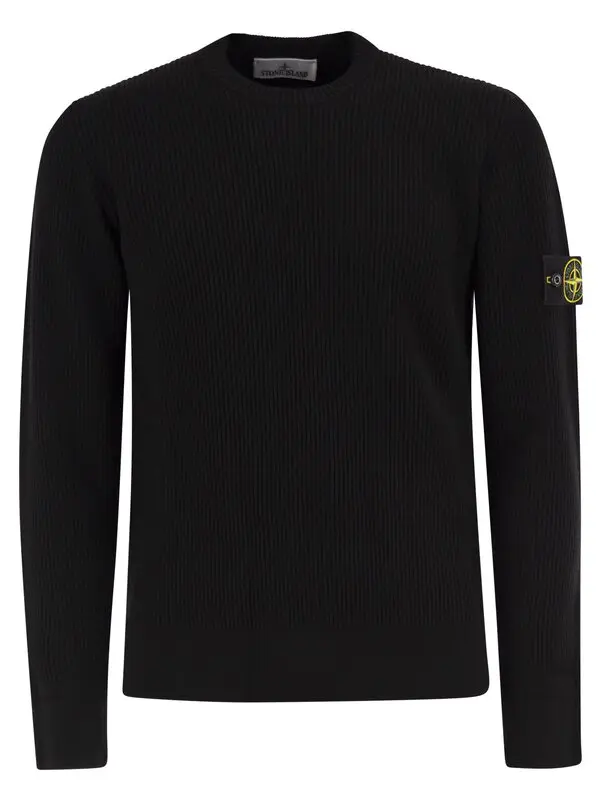 Stone Island Crew-neck Jumper With Ribbed Edges