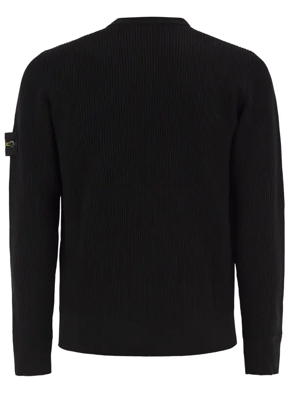 Stone Island Crew-neck Jumper With Ribbed Edges