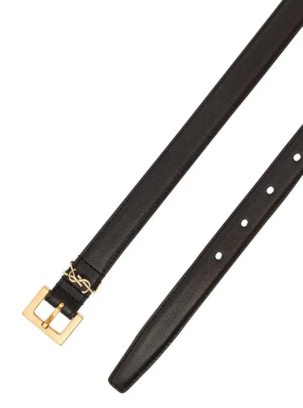 Saint Laurent Leather Belt - Black