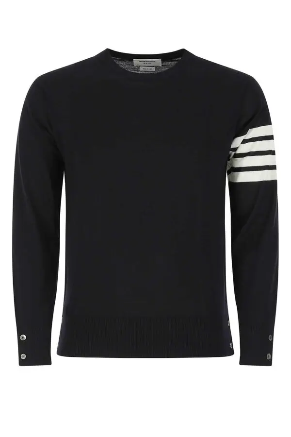 Thom Browne Midnight Wool Sweater - Blue