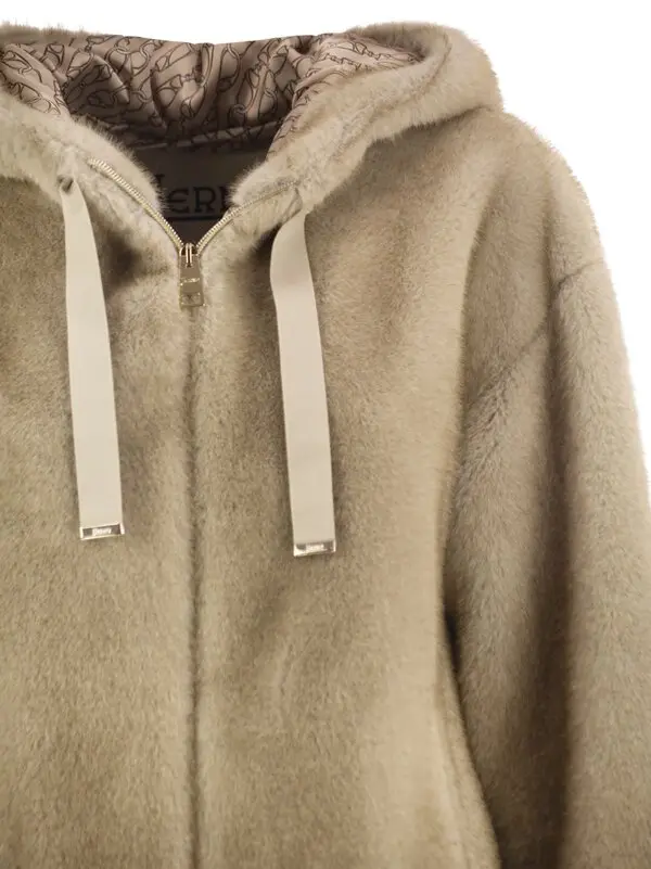 Herno Faux Fur Hooded Jacket