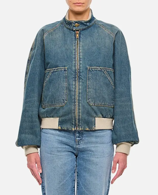 GOLDEN GOOSE Golden W's Slim Bomber