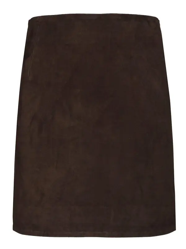 ROTATE BY BIRGER CHRISTENSEN Suede Miniskirt - Brown