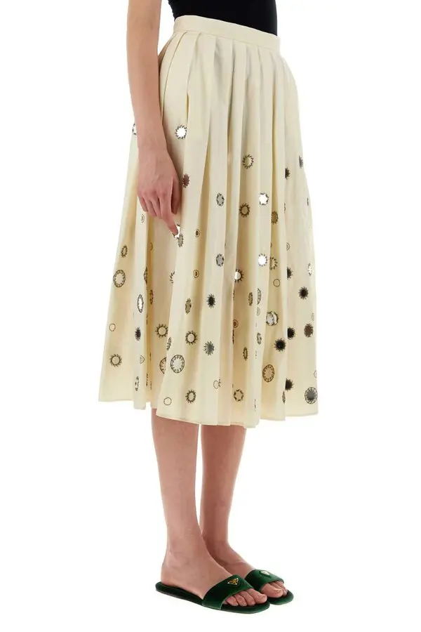 Prada Cream Cotton Skirt