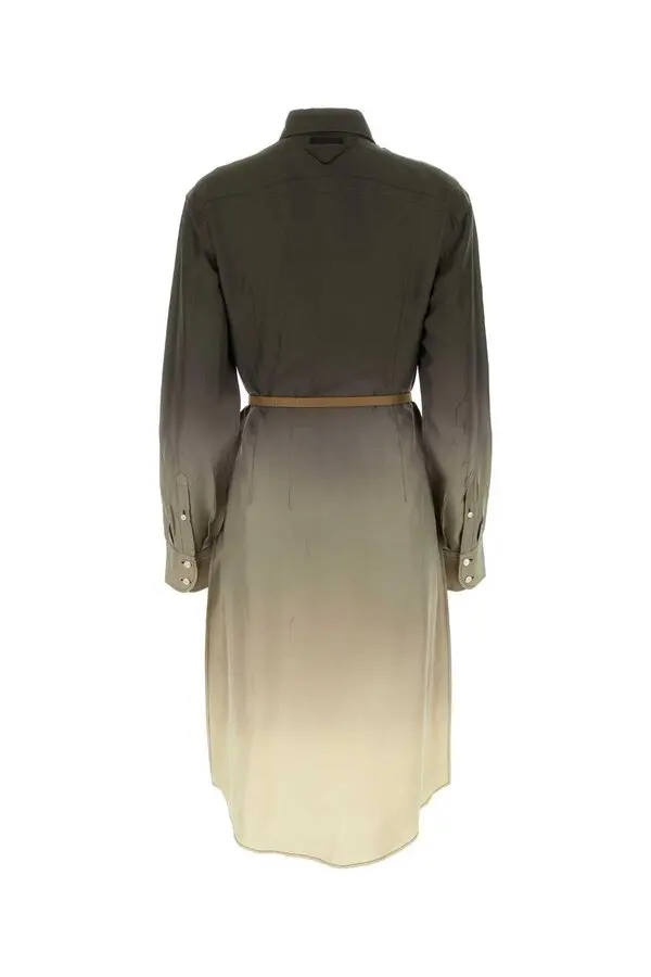 Prada Twill Shirt Dress - Multicolor