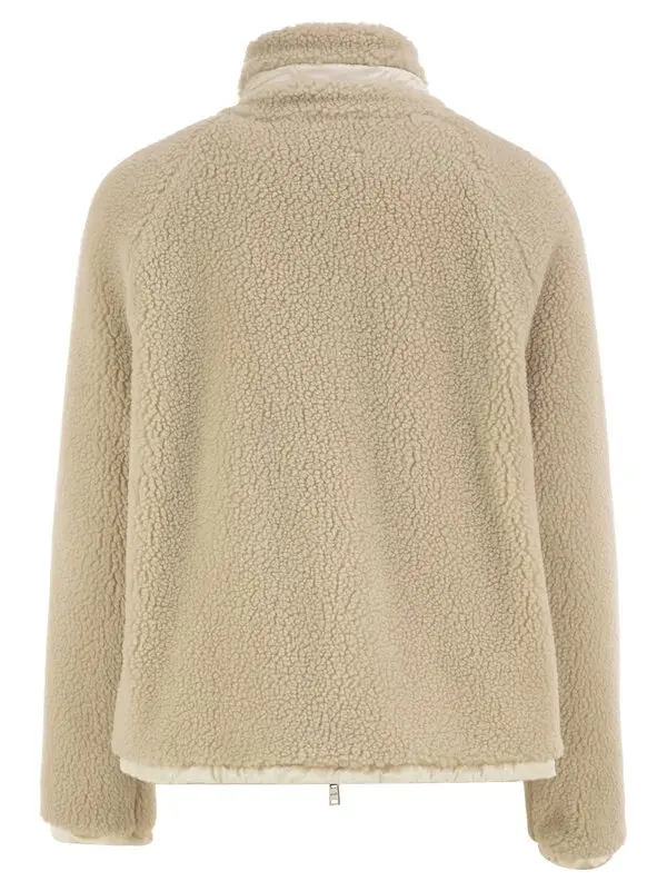 Herno Reversible Teddy Fleece And Technical Nylon Jacket
