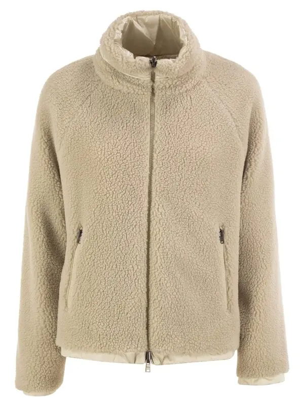 Herno Reversible Teddy Fleece And Technical Nylon Jacket - Multicolor