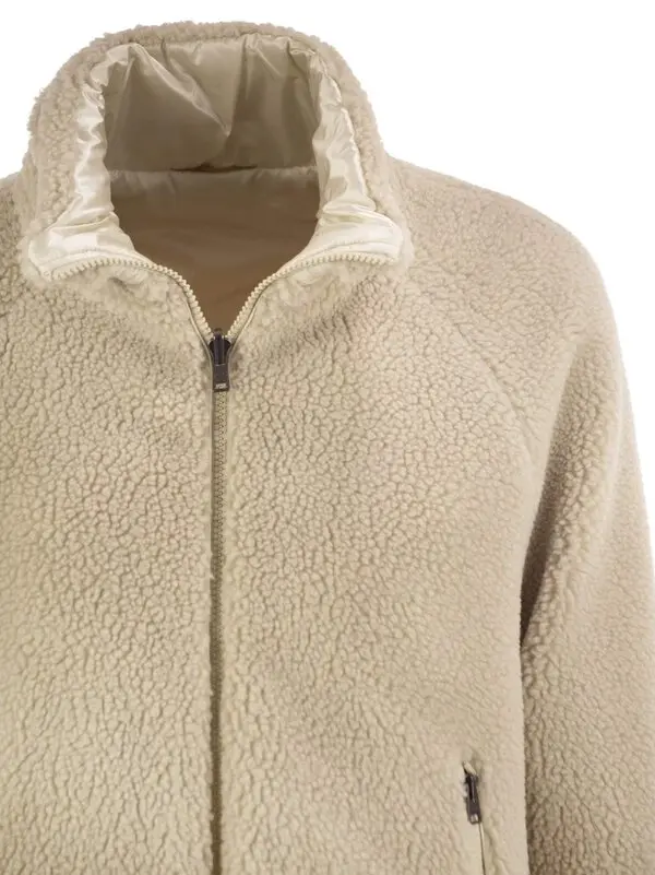 Herno Reversible Teddy Fleece And Technical Nylon Jacket - Multicolor