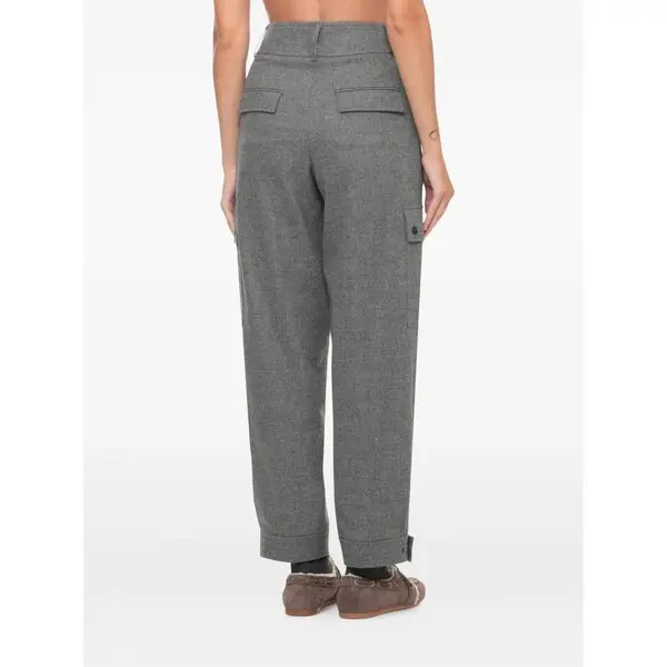 Peserico Wool-blend Melange Cargo Trousers