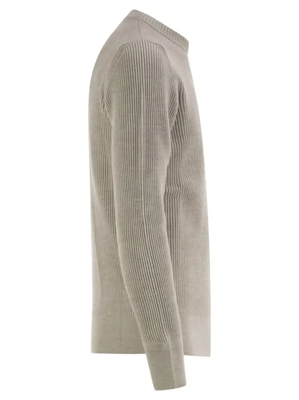 Stone Island Crew-neck Jumper With Ribbed Edges