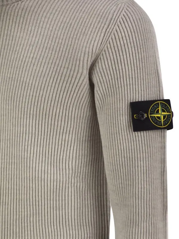 Stone Island Crew-neck Jumper With Ribbed Edges