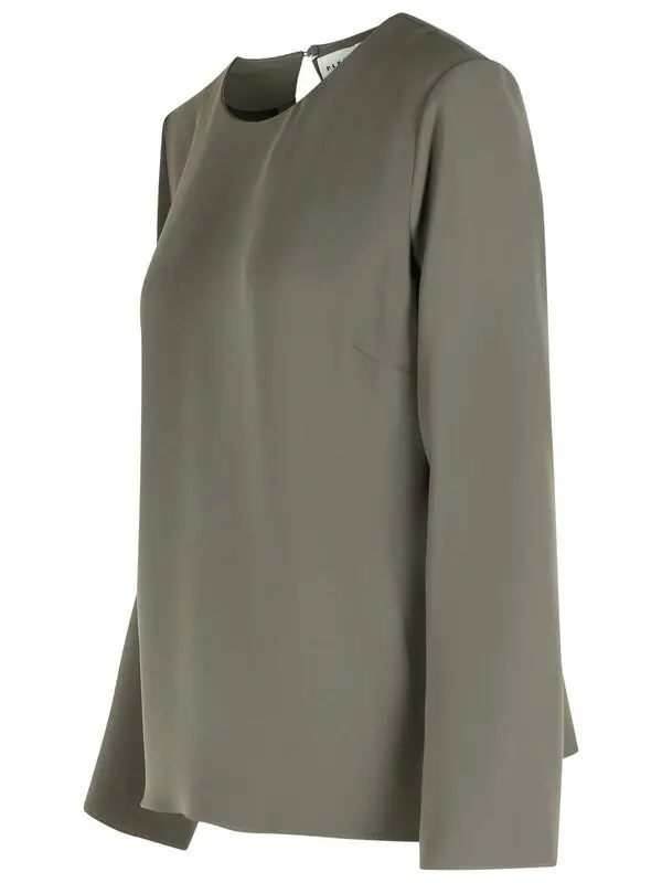 P.a.r.o.s.h Poker' Grey Polyester Blouse