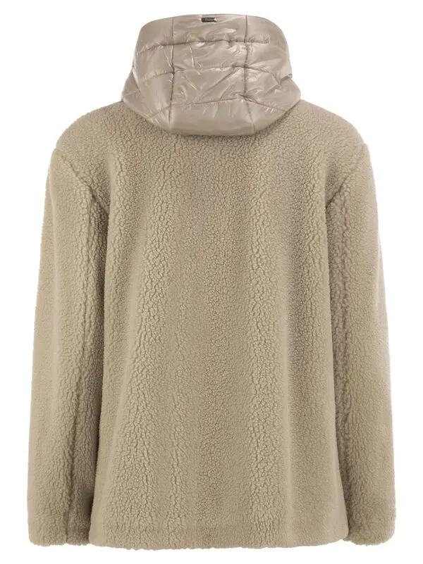 Herno Teddy Jacket With Padded Hood - Multicolor