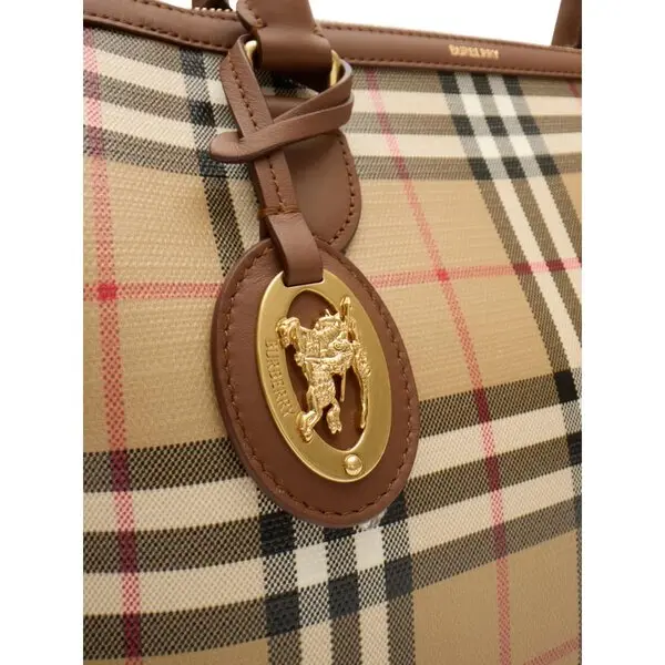 Burberry Check Tote Bag - Cream