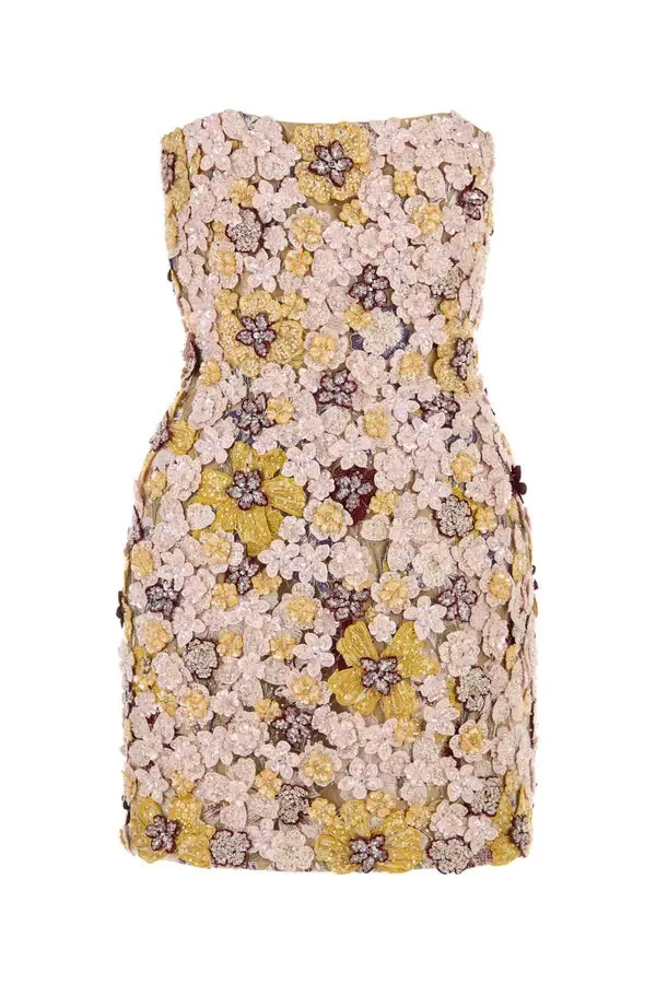 Costarellos Embellished Tulle Sirra Mini Dress - Multicolor