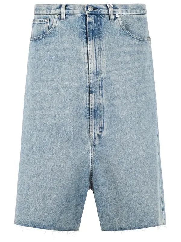 MAISON MARGIELA Light Cotton Bermuda Shorts - Blue