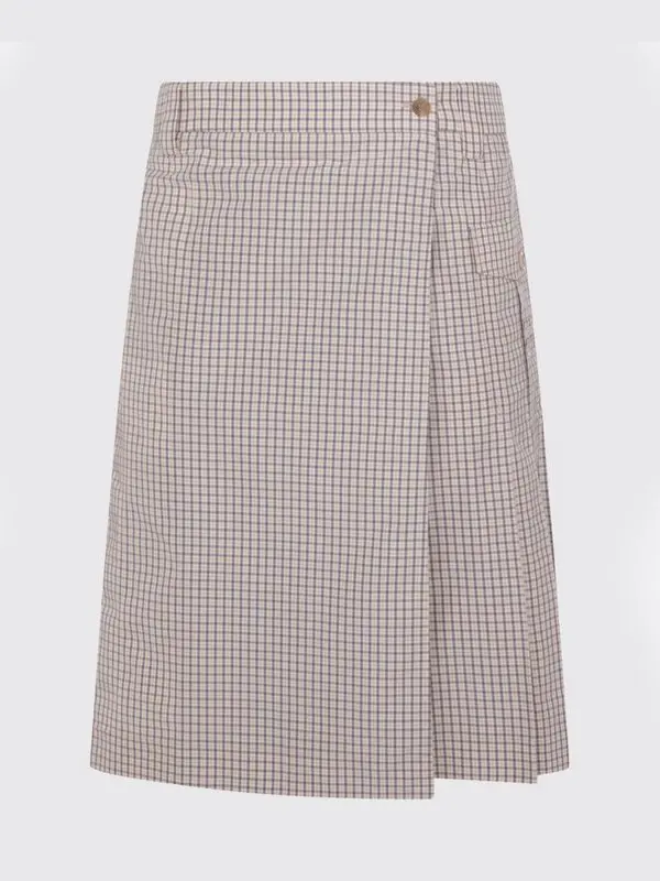 Miu Miu Cotton Blend Mini Skirt - Cream
