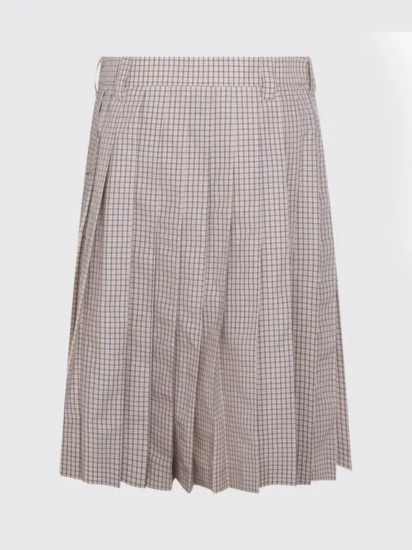 Miu Miu Cotton Blend Mini Skirt - Cream