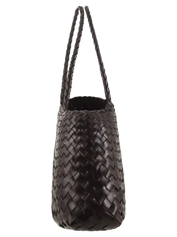 Dragon Diffusion Santa Croce Big Woven Leather Bag - Brown