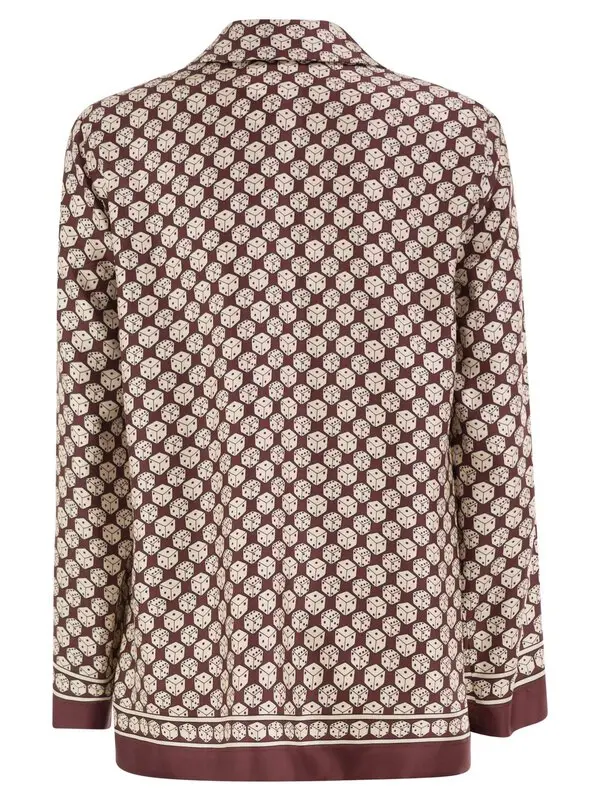 Max Mara S Silk Printed Shirt - Multicolor