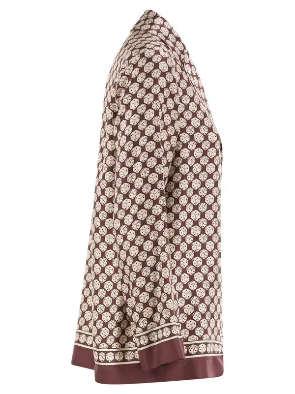 Max Mara S Silk Printed Shirt - Multicolor
