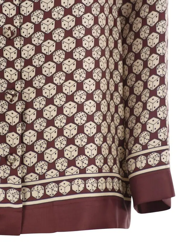 Max Mara S Silk Printed Shirt - Multicolor