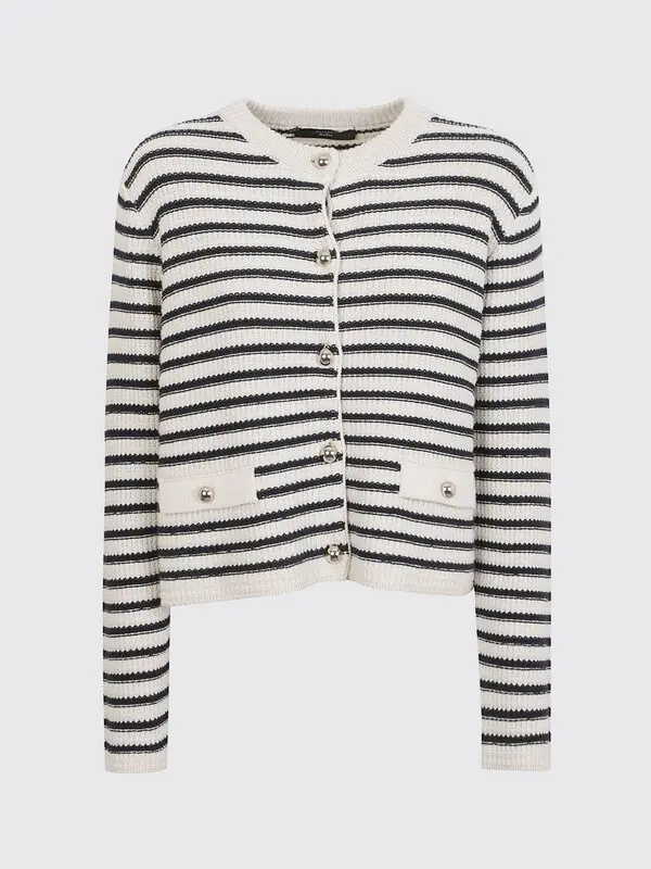 Max Mara Striped Cardigan - Cream