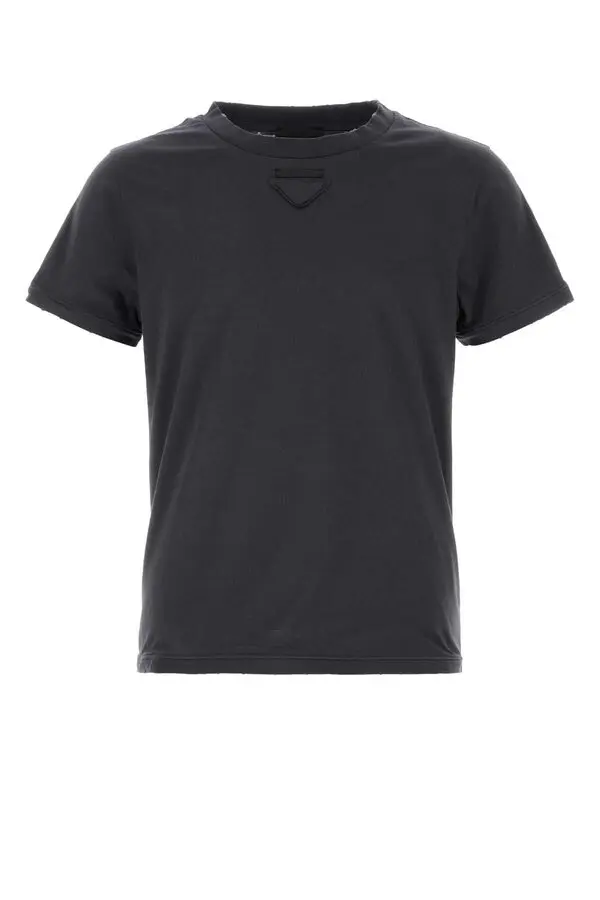 Prada Graphite Cotton T-shirt - Gray
