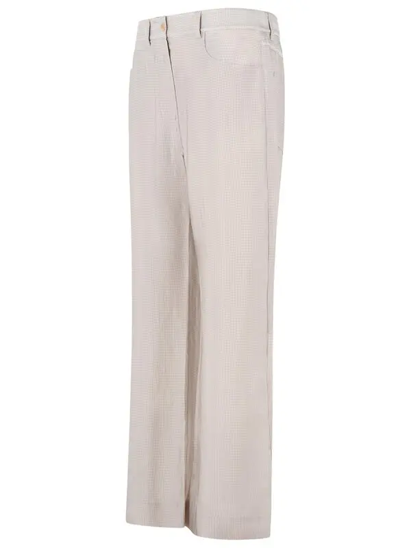 Acne Studios Check Casual' Beige Cupro Pants