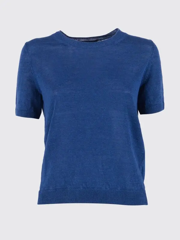 Max Mara Linen Crew-neck Sweater - Blue