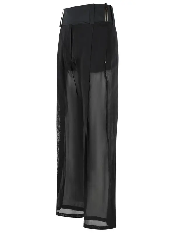 Sportmax Ferito Loose Pants In Organzato Cotton Voile
