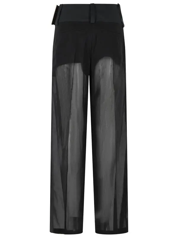 Sportmax Ferito Loose Pants In Organzato Cotton Voile
