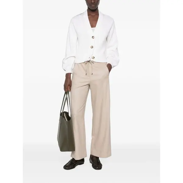 Max Mara Neutrals Trousers Straight Trousers