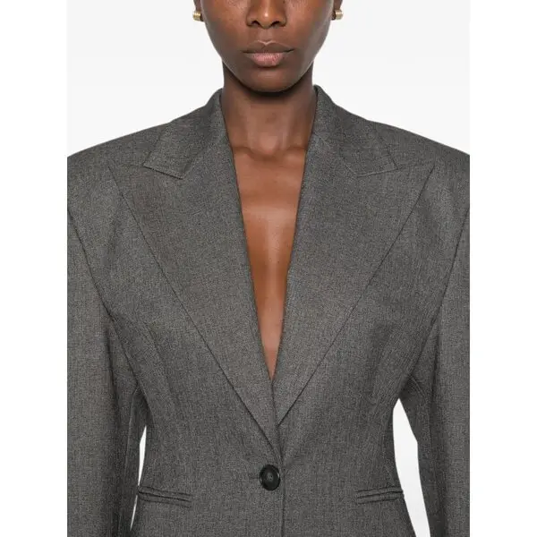 Andamane Single-breasted Blazer - Gray